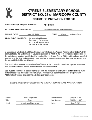 Fillable Online Kyrene Elementary School District No. 28 of Maricopa ... Fax Email Print - pdfFiller