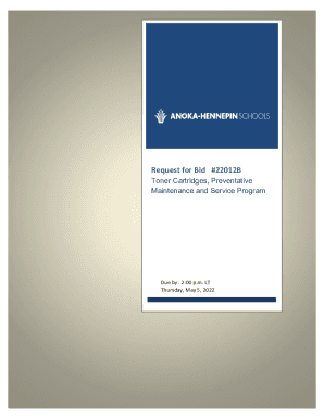 Fillable Online Request for Bid#22012B. LaserJet Toner Cartridges ...