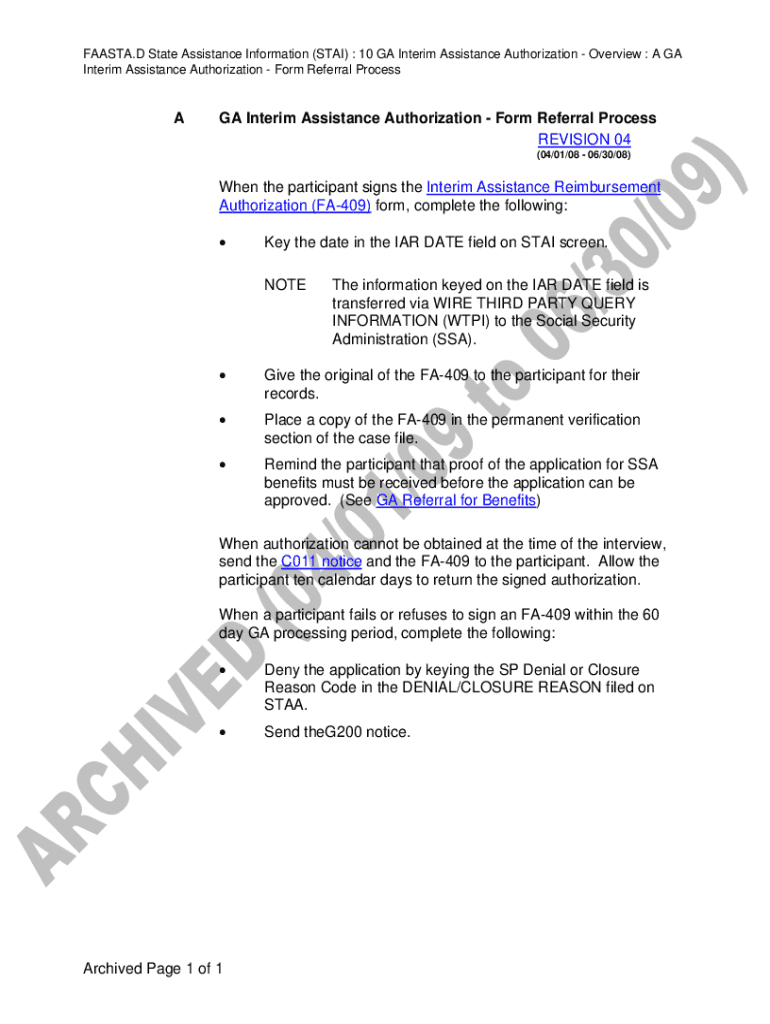 Fillable Online Archived Page 1 of 1 A GA Interim Assistance ...