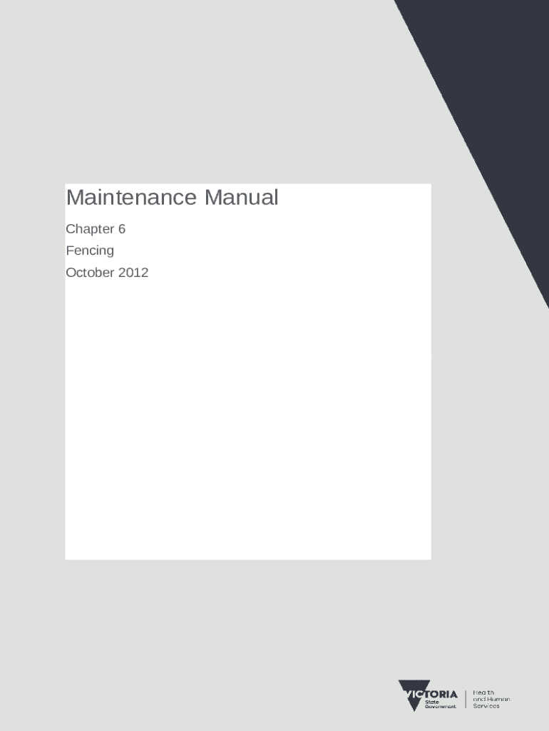 Fencing maintenance manual. Fencing maintenance manual Doc Template ...