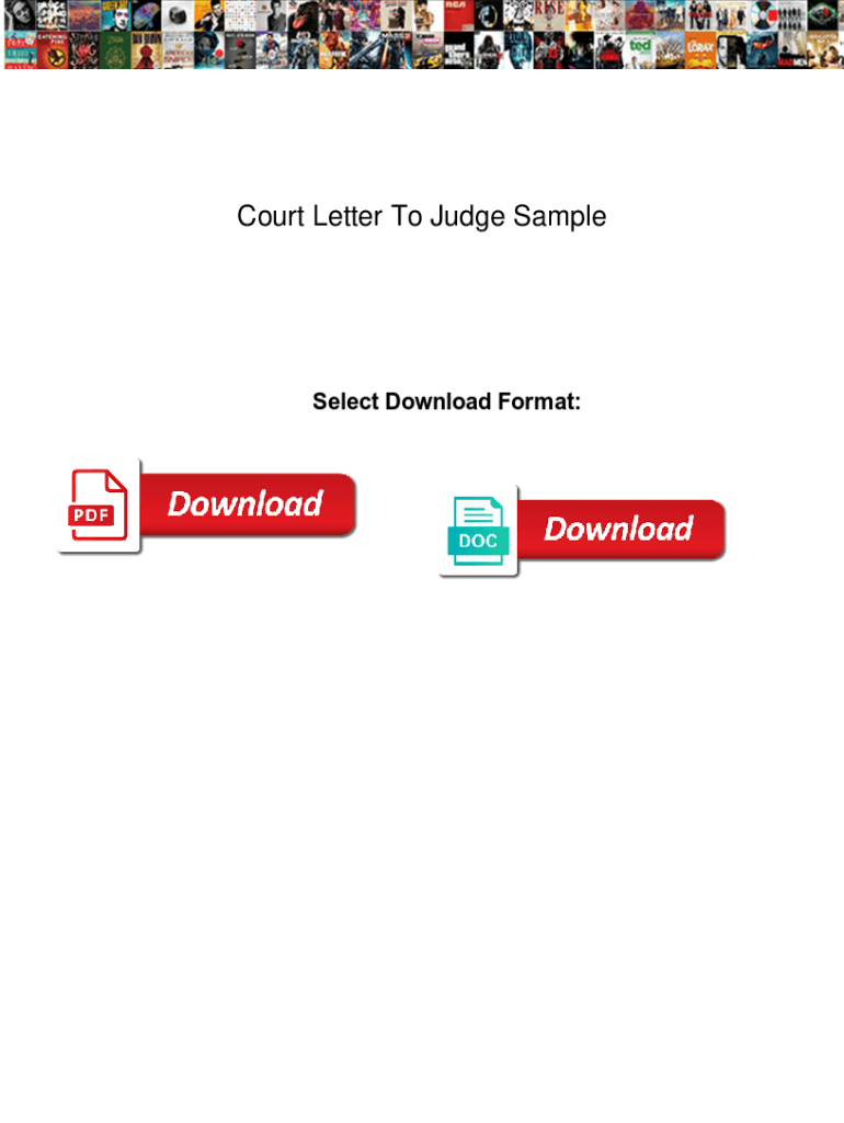 Fillable Online Court Letter To Judge Sample. Court Letter To Judge ...