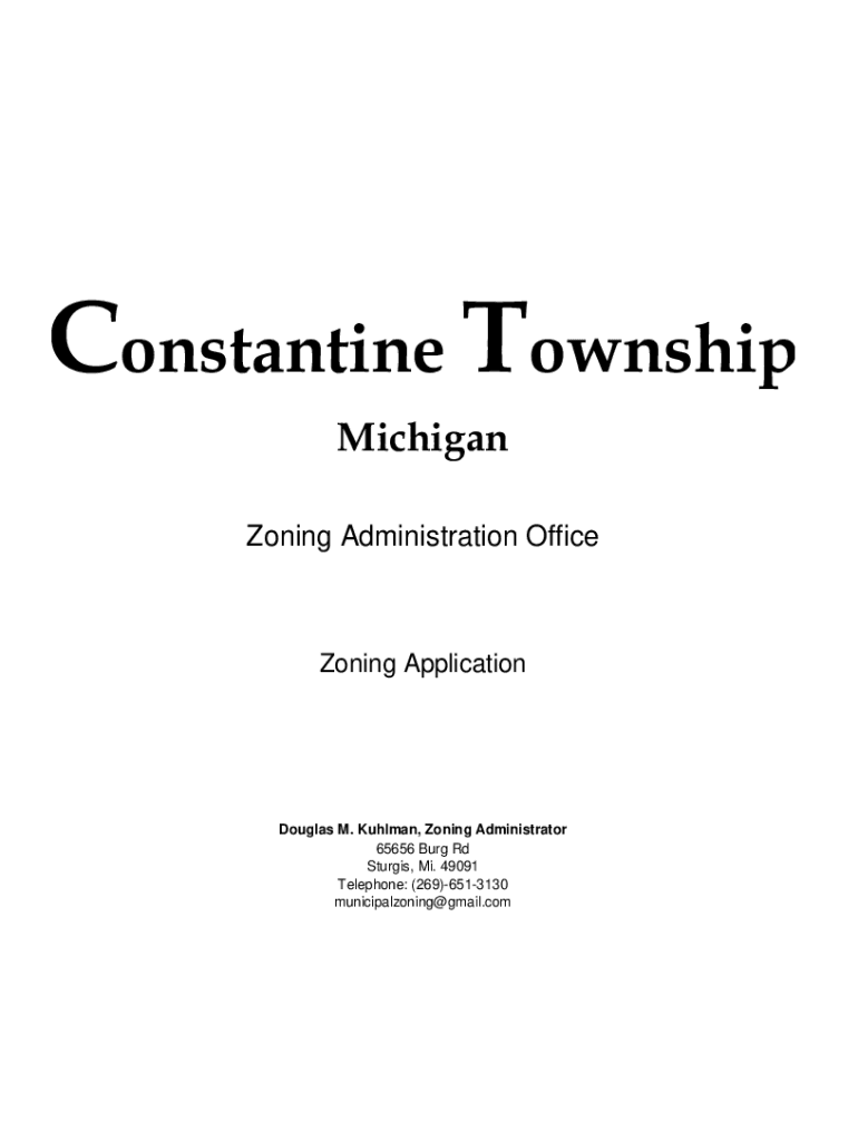 Fillable Online ZONING PERMIT APPLICATION for a USE PERMITTED BY ...