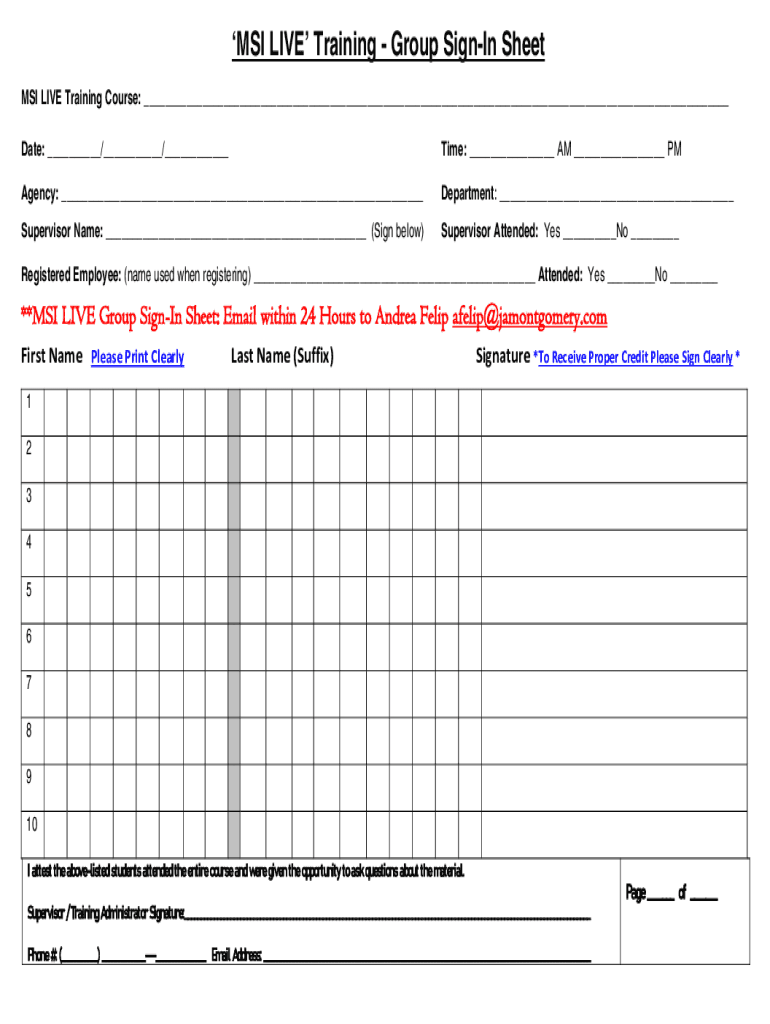 Fillable Online acmjif.orgwp-contentuploadsMSI Online Group Training ...
