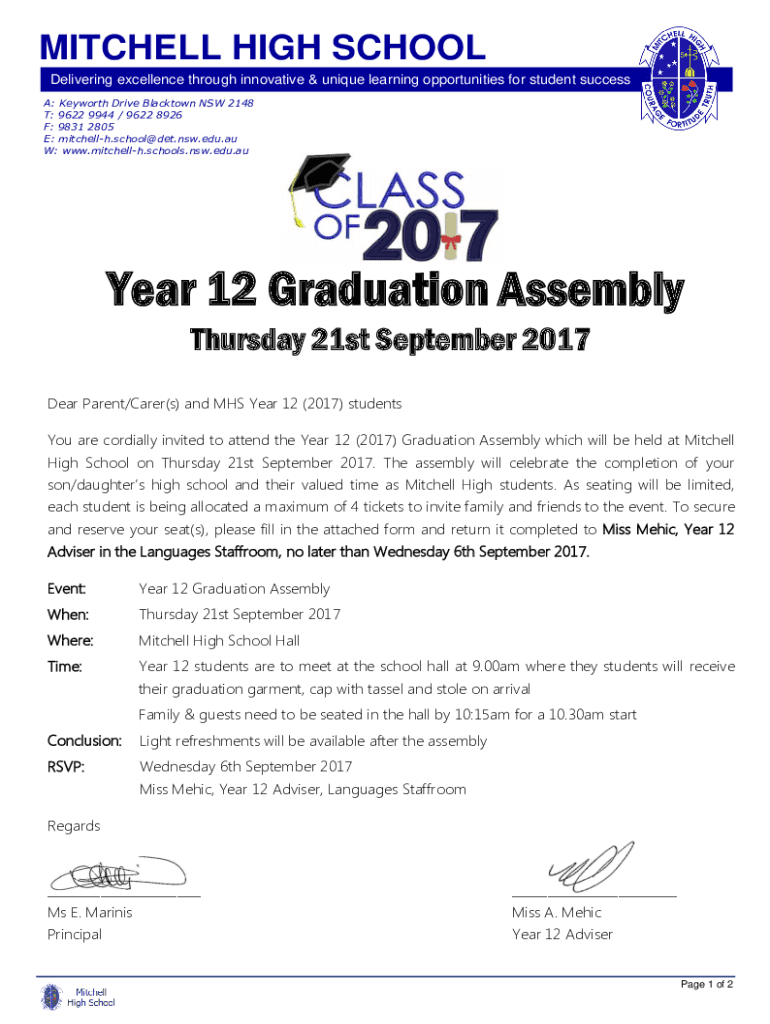Fillable Online mitchell-h.schools.nsw.gov.aucontentdamMitchell High School - mitchell-h.schools ...