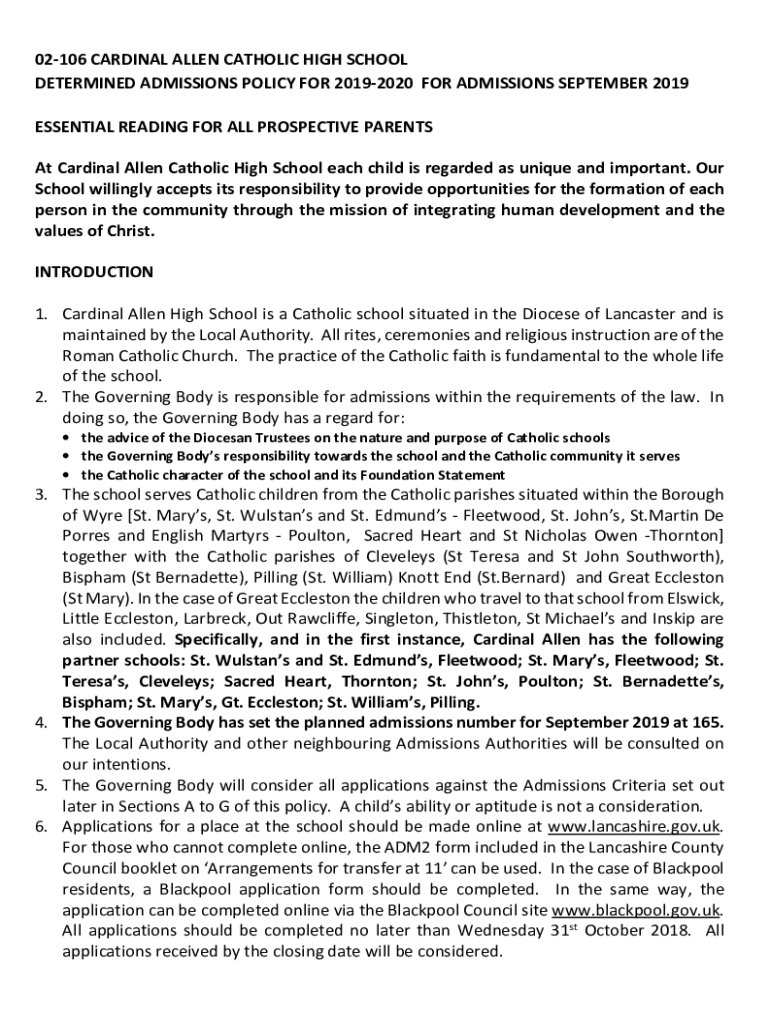 Fillable Online www.get-information-schools.service.gov.ukCardinal ...