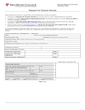 Request for Position Review Doc Template | pdfFiller