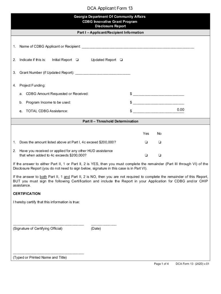 Fillable Online Fillable Online dca ga DCA Applicant Form 13 Reset Form ...