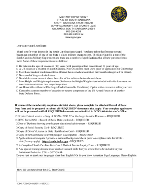 Fillable Online sg sc scmd.sc.govstate-guardState GuardThe Military ...