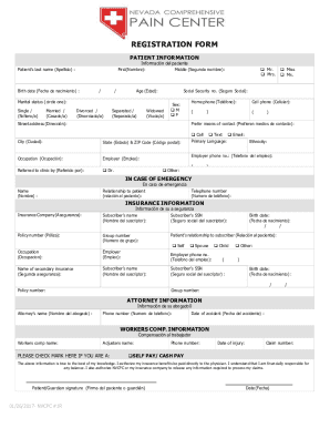 Fillable Online Patient Registration Form in Word and Pdf formats Fax ...