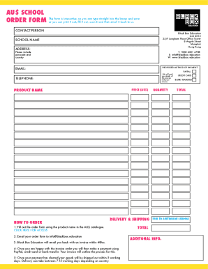 Fillable Online www.template.netbusinessforms19+ School Order Form ...