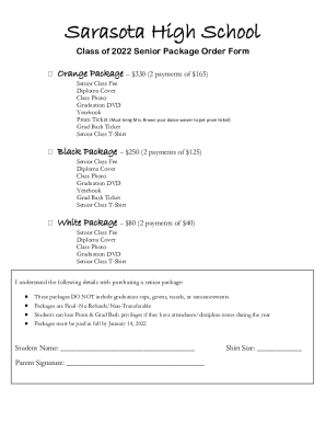Fillable Online High School Senior Packages Fax Email Print - pdfFiller