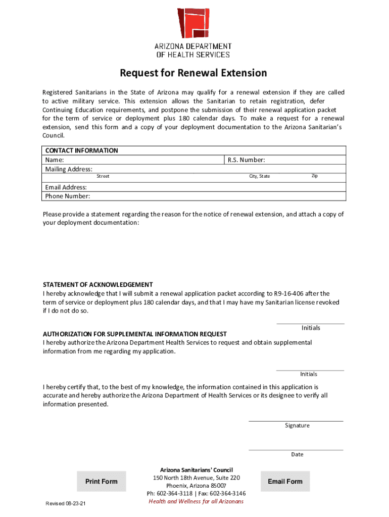 Fillable Online azdor.govapplication-filing-extension-formApplication ...