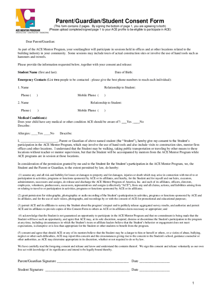 Fillable Online acementorsd.starchapter.com images downloadsParent ...