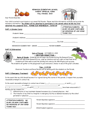 Fillable Online Fall Parade Permission Form Fax Email Print - pdfFiller