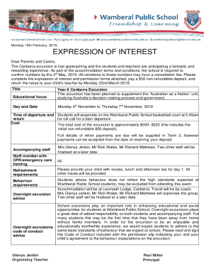 Fillable Online rosshill-p.schools.nsw.gov.aucontentdoeYear 6 Canberra ...