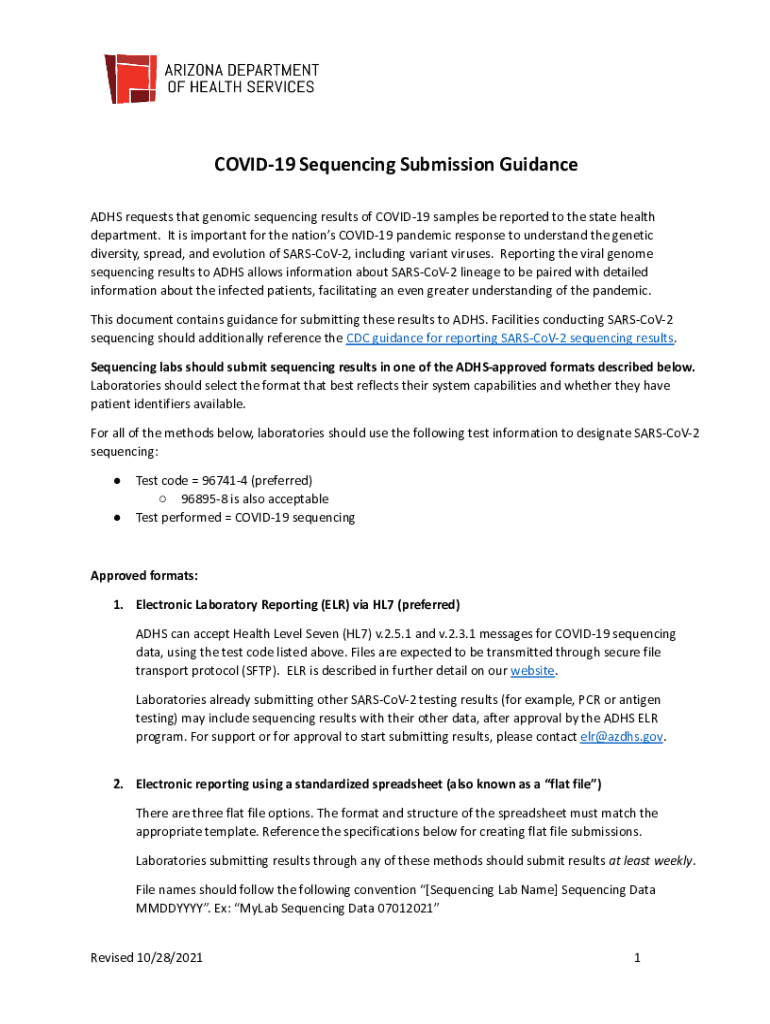 Fillable Online Sequencing Submission Guidance Fax Email Print - pdfFiller