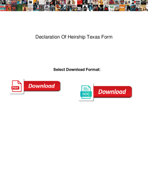 Fillable Online Declaration Of Heirship Texas Form. Declaration Of ...
