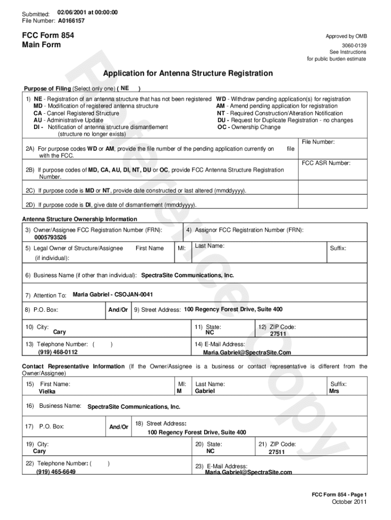 Fillable Online www.fcc.govlicensing-databasesformsFormsFederal Communications Commission Fax ...