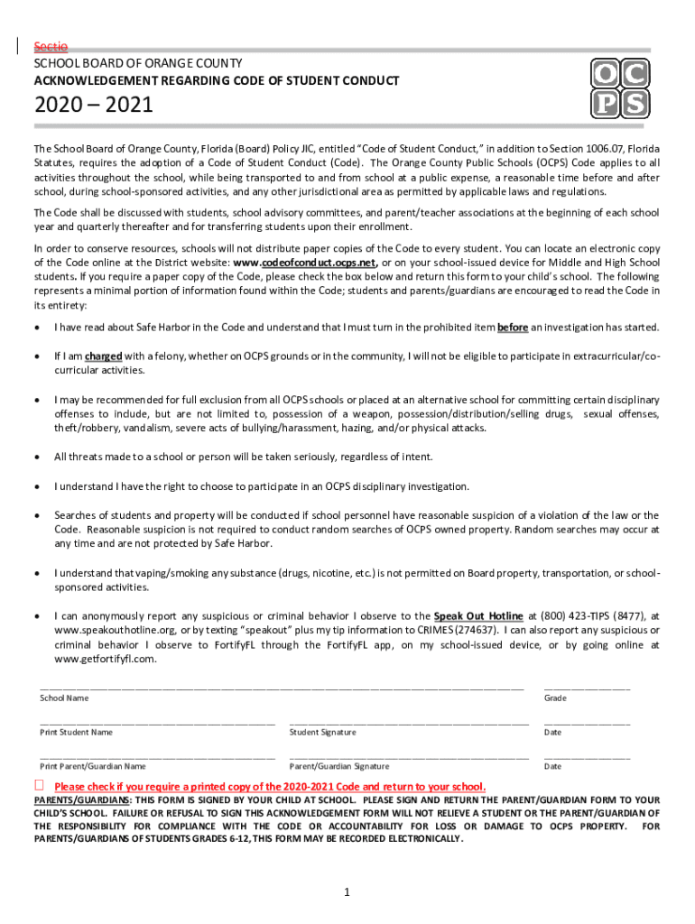 Fillable Online GUIDANCE AND COUNSELING FILE: JLD TITLE: POLICY - OCPS Fax Email Print - pdfFiller