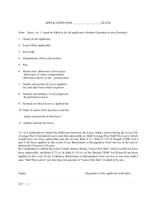 Fillable Online 103.94.204.42pdfEarnLeaveFormFORM - '1' (See Rule 13 ...