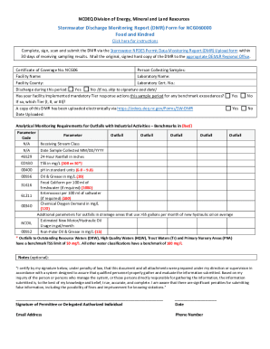 Fillable Online files.nc.govncdeqEnergy Mineral and LandStormwater ...