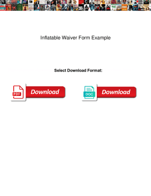 Fillable Online Inflatable Waiver Form Example. Inflatable Waiver Form ...