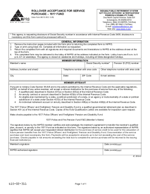 Fillable Online forms in forms.in.govDownloadROLLOVER ACCEPTANCE FOR ...