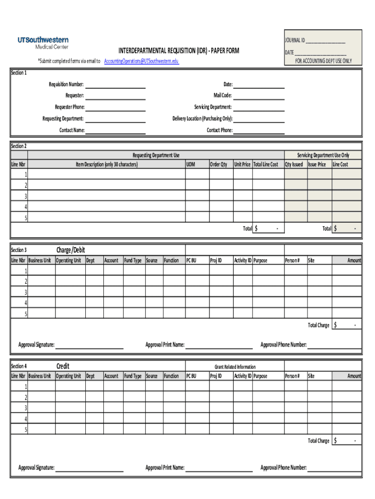 Fillable Online faq.its.fsu.edusitesgInterdepartmental Requisition and ...