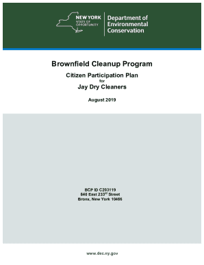 Fillable Online Brownfield Cleanup Program - Citizen Participation Plan ...