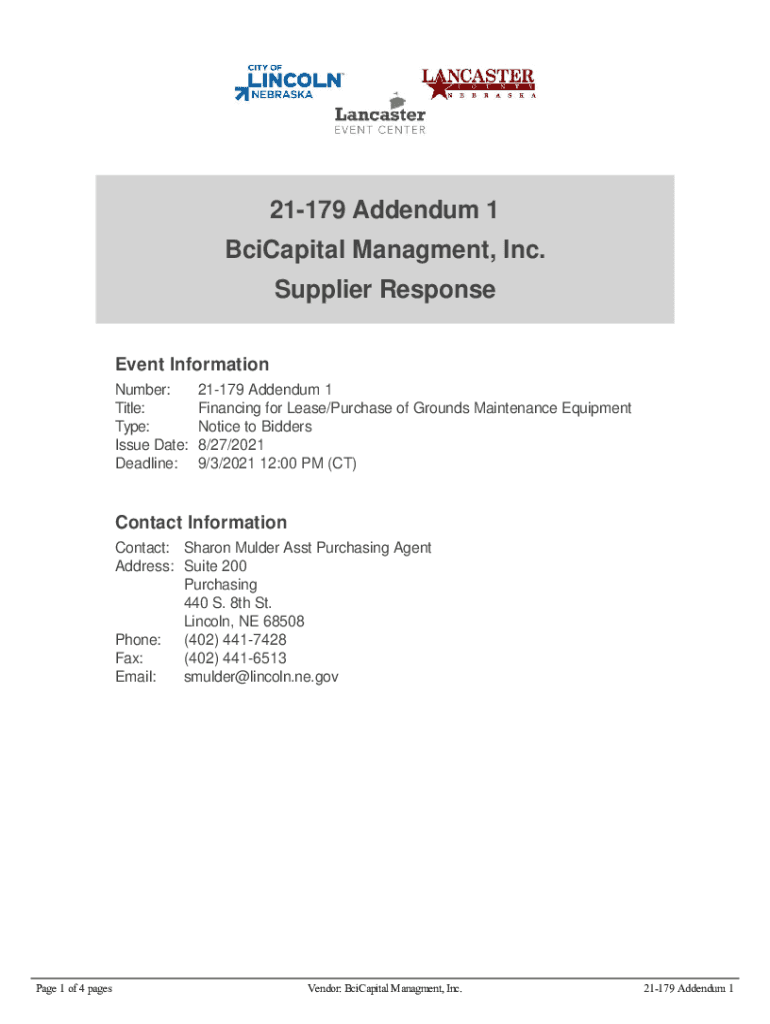 Fillable Online PDF BID SPECIFICATIONS AND LEASE AGREEMENT DOCUMENTS ...