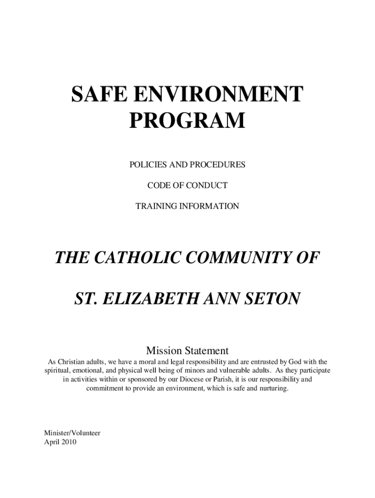 Fillable Online www.cathdal.orga-safe-environmentSafe Environment ...