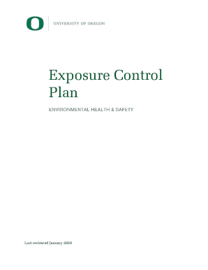 Fillable Online safety uoregon Exposure Control Plans that are reviewed ...