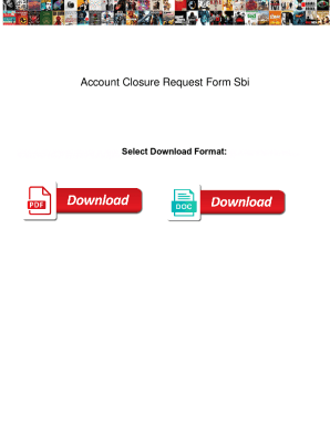 Fillable Online Account Closure Request Form Sbi. Account Closure ...