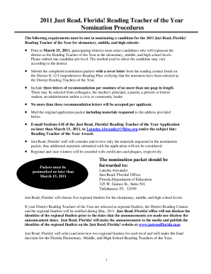 Fillable Online info fldoe Section 1001.215 - Just Read, Florida ...