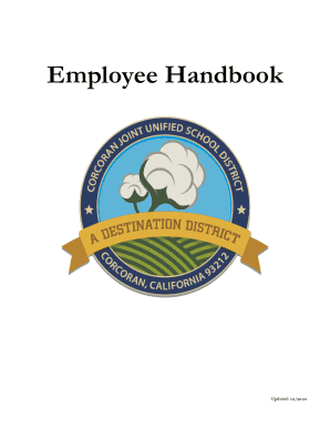 Fillable Online Employee Handbook - Table of contents 1 Mission ...