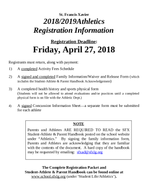 St. Francis Xavier School Registration Deadlines - St ... Doc Template ...