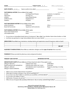 Fillable Online advancedskindoctor.com 11 EMA-intake-form-1NAME: TODAYS ...