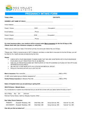 Fillable Online eforms.comverificationpregnancyFree Pregnancy ...