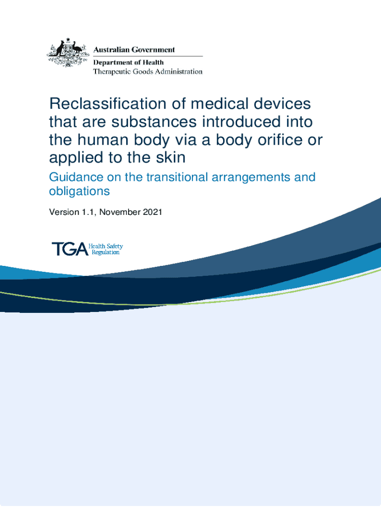 Fillable Online Notification form: Reclassification of medical devices ...