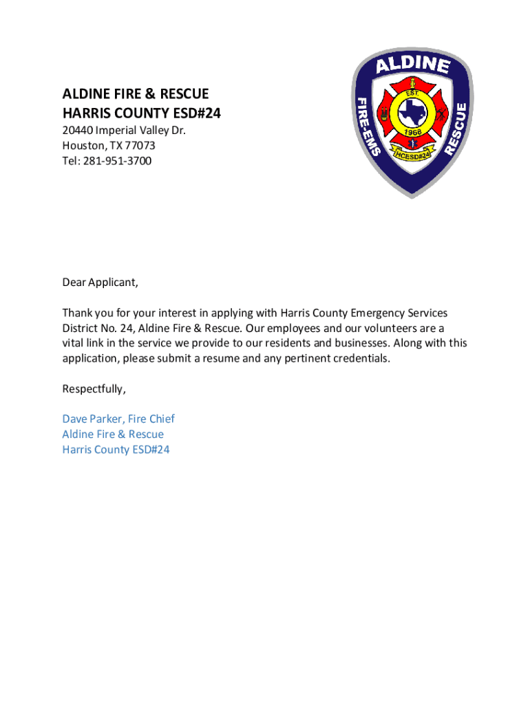 Fillable Online www.aldinefirerescue.comincidentsdetailAldine Fire ...