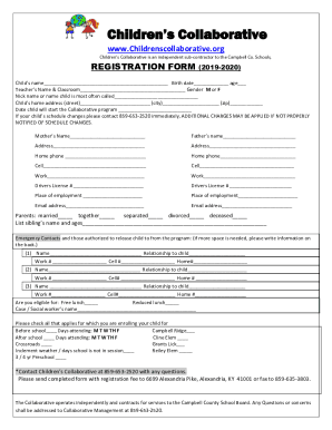 Fillable Online Children's Collaborative Forms - Childrens ...