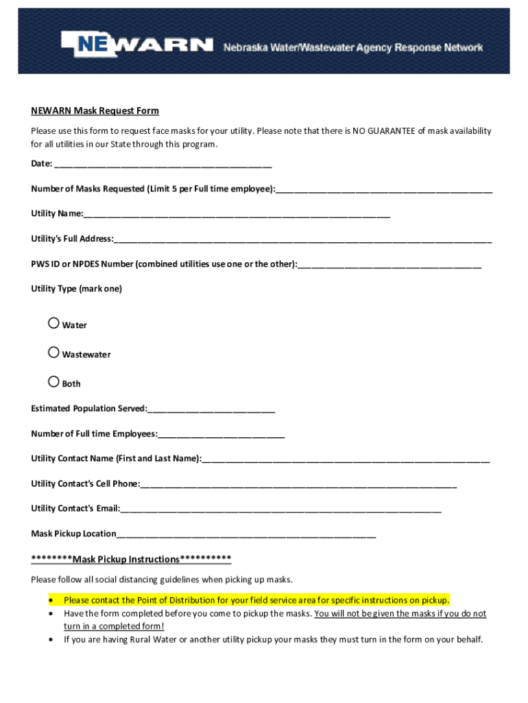 Fillable Online Fillable Online Mask Request Form TemplateJotForm Fax ...