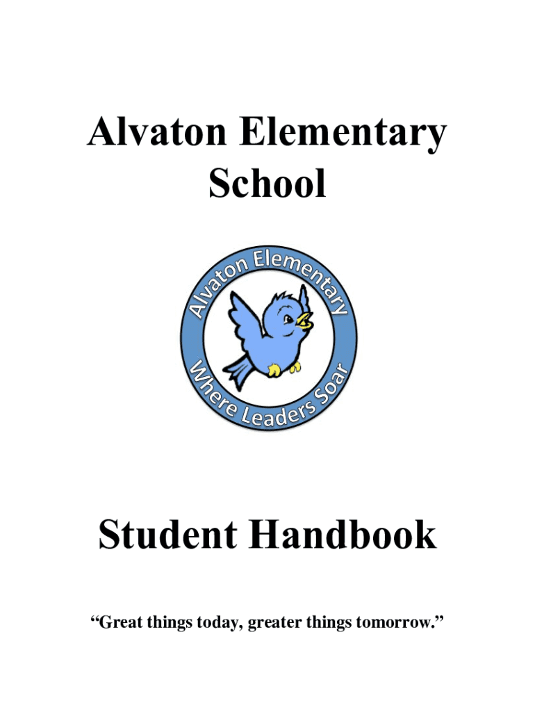 Fillable Online Alvaton Elementary School Student Handbook Fax Email ...