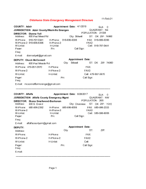 Fillable Online Oklahoma State Emergency Services - Oklahoma, OK ...