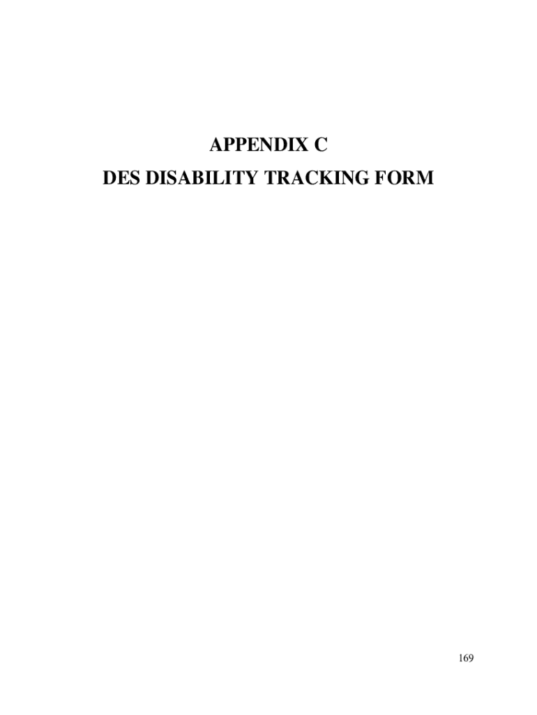 Fillable Online APPENDIX C DES DISABILITY TRACKING FORM Fax Email Print ...