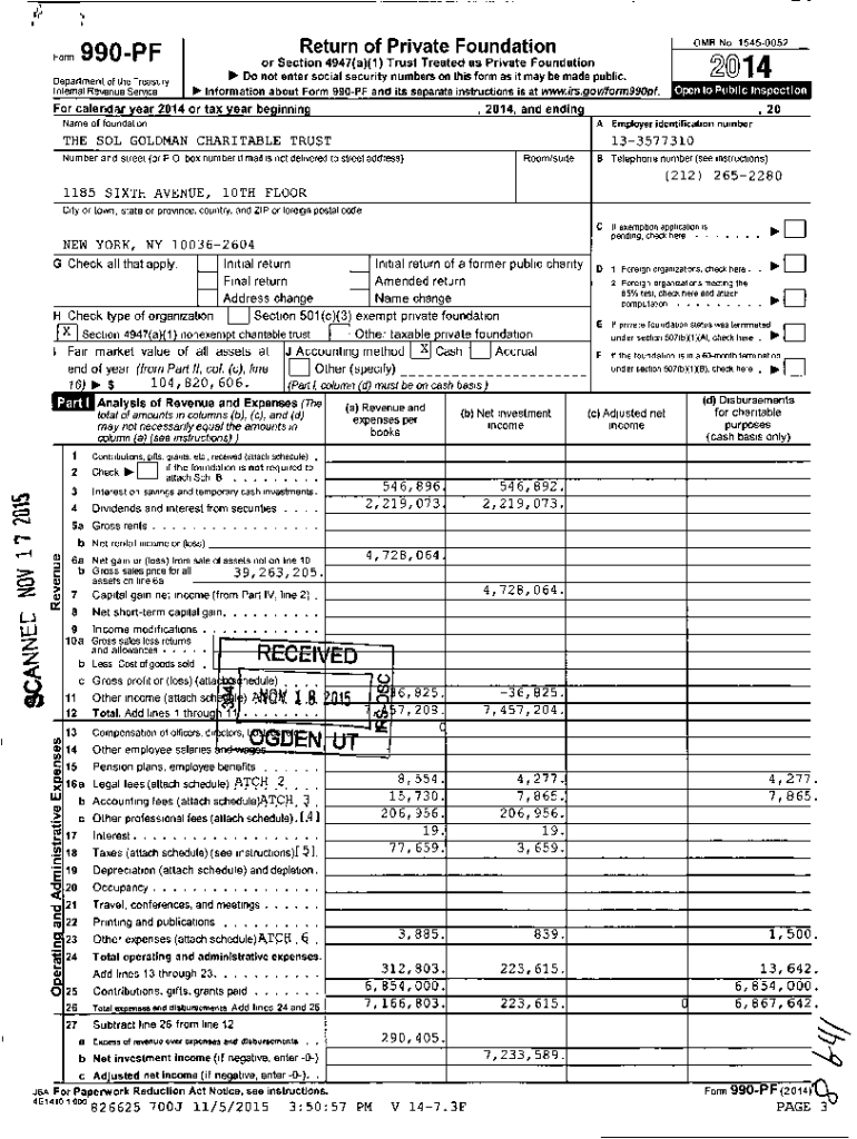 Fillable Online Form or Section 4947(a)(1) Trust Treated as Private ...