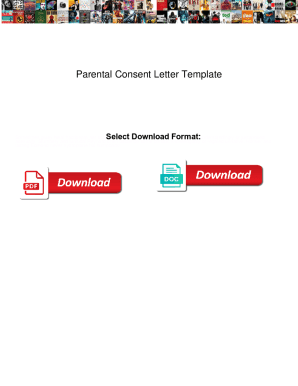 Fillable Online Parental Consent Letter Template. Parental Consent ...