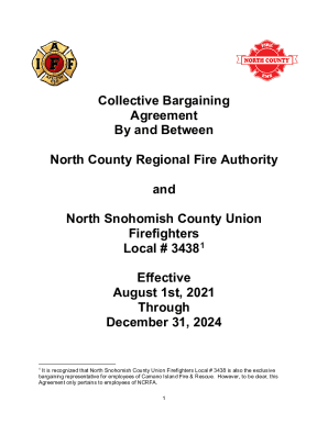 Fillable Online Fire Dept Collective Bargaining AgreementNorth Hampton ...