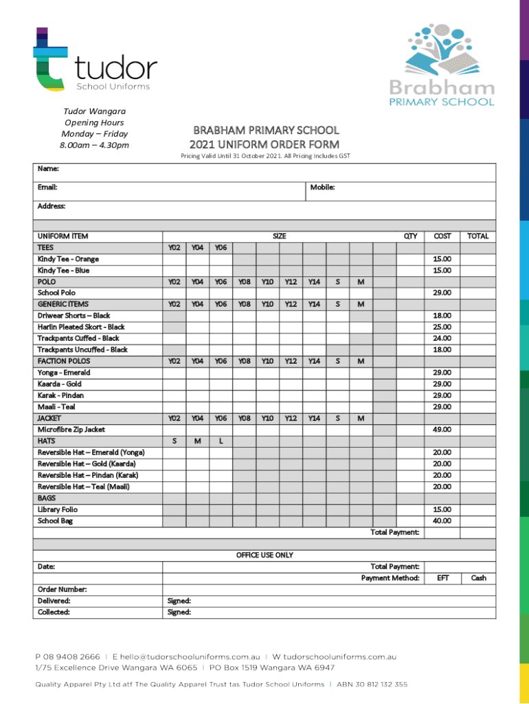 Fillable Online Back to normal hours on Monday, 8... - Tudor School ...