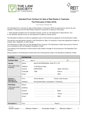 Fillable Online Fillable Online The Standard Form Contract for Sale of ...